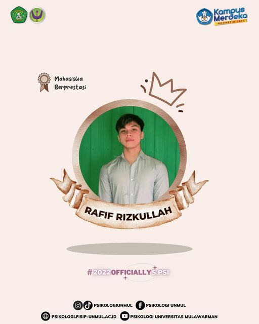 Mahasiswa Berprestasi: Rafif Rizkullah – Prodi Psikologi Unmul